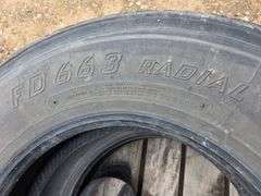 (2) 11R22.5 Firestone FD663 Radial Tires, Recaps - Fragodt Auction and ...
