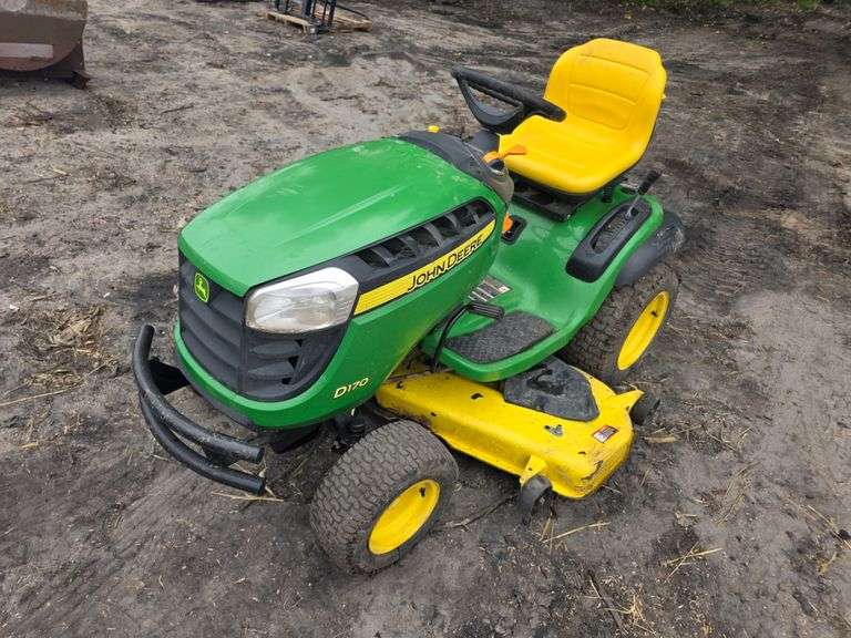 John Deere D170 Riding Lawn Mower, 25hp Motor, Hydro Drive, 421.2 Hours ...