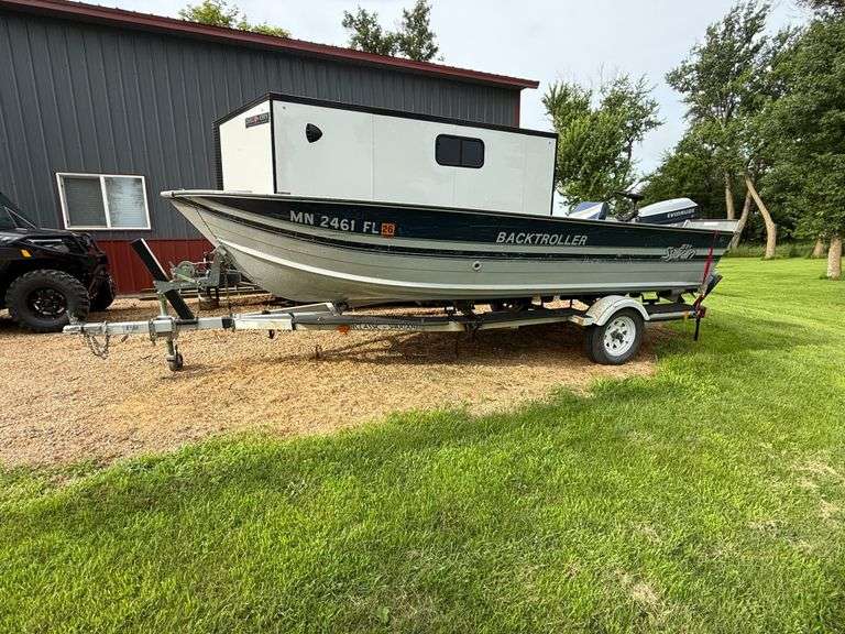 1988 Sylvan Model 16BTO Back Troller Fishing Boat with 40hp Evinrude 2 ...
