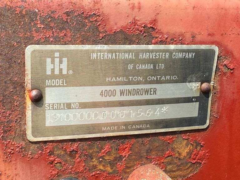 International 4000 Swather, 16’ Header, Low Acres on New Canvases (new ...