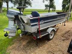 1988 Sylvan Model 16BTO Back Troller Fishing Boat with 40hp Evinrude 2 ...