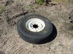 (1) Firestone Steeltex LT235/85R16 Tire on 8 Bolt Rim - Fragodt Auction ...