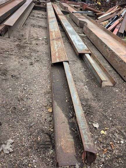 (4) 18’ Pieces of Channel Iron, 8” - Fragodt Auction and Real Estate LLC