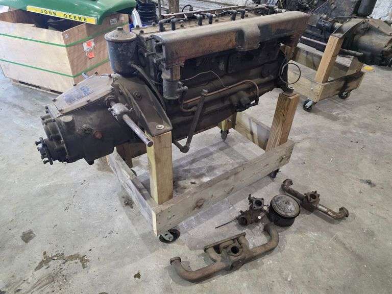 Late Model Pontiac Inline 8 Engine Converted to Marine Use by Kermath ...