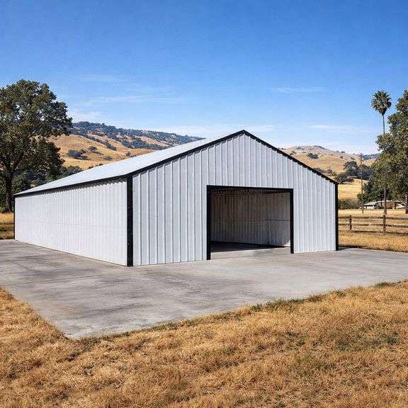 ABOSS 25' x 40' Metal Warehouse Shed – Model JD2540SD – New - Fast Bid ...