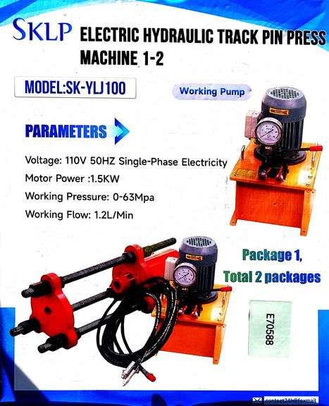 (2026) SKLP Electric Hydraulic Track Pin Press Machine – Model SK ...