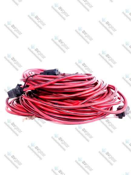 200' Total - (8) 25' 300V Power Cable w/ Edison Male to Female Power ...
