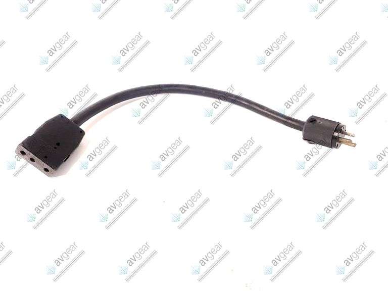 1' - 15A 250V/20A 125V Stage Pin (Female) to Edison (Male) Converter ...