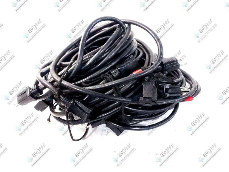 210' Total - (6) 25' (4) 15' 300V Power Cables w/ Edison Male to Female ...