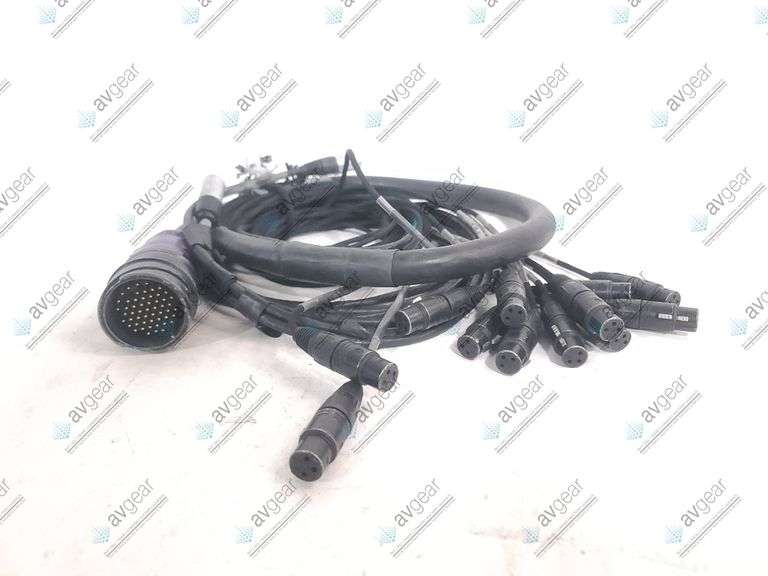 10' - LK-54 MP Fanout Cable w/ (12) Female XLR & (2) CAT5 Connectors ...
