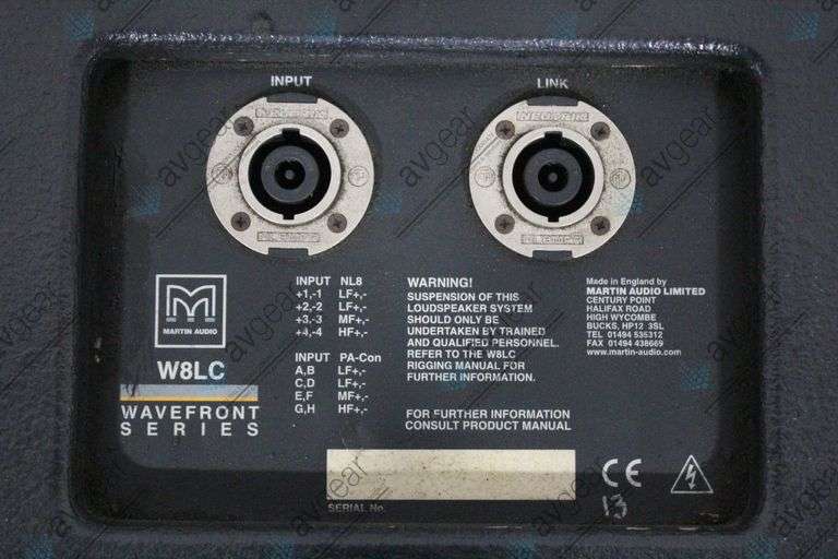 Martin Audio W8LC Passive Three-Way Line Array Speaker w/ Soft Case ...