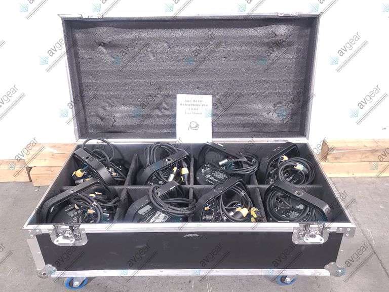 (8) HEXPAR 18 IP Outdoor LED Par Cans in Wheeled Road Case - Joseph ...