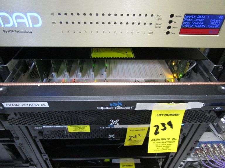 (1) Ross OGX Open Gear Frame, w/ (5) AJA OGFS Mini Cards - Joseph Finn ...