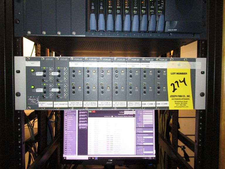 (1) Clear-Com IMF-3 Frame, w/ (2) CCI-22 Modules & (7) For-22 Modules ...