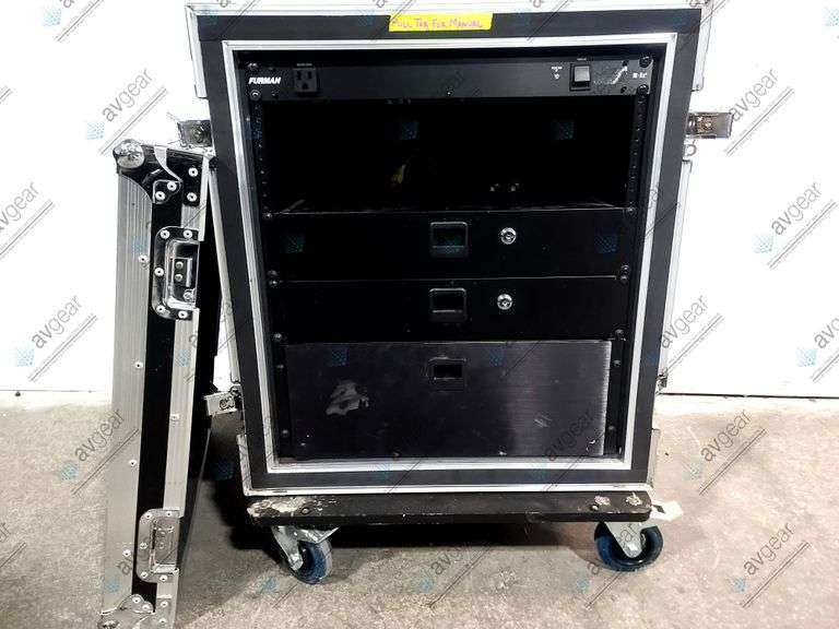 11RU EWI Tourcase Wheeled Rack Case w/ (3) Drawer Units, (1) Furman ...