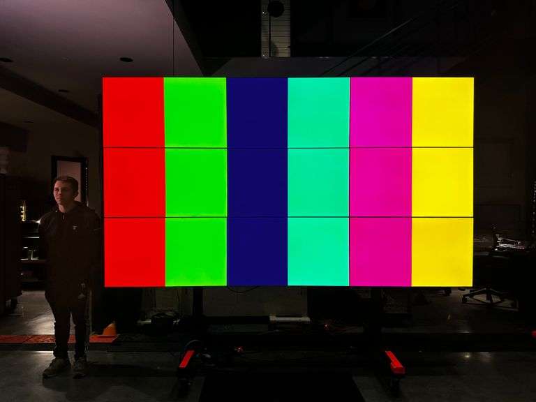 NEC 3x3 (4Kx2K) VideoWall Model# X464UNV- 9 Displays w/ 4K Input ...