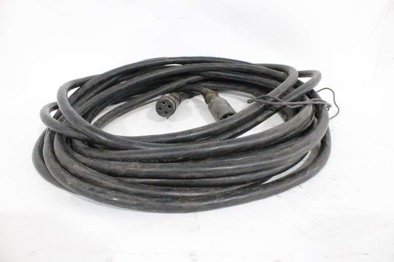 50' - Heavy Duty 600V Cable w/ 3-Pin 4-Wire IEC Pin & Sleeve Male to ...