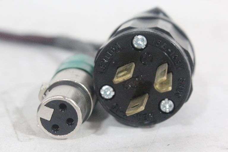 50' - Audio Cable w/ (1) Powercon + (2) XLR Connectors + (1) Edison ...