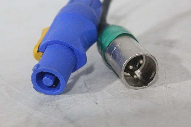 50' - Audio Cable w/ (1) Powercon + (2) XLR Connectors + (1) Edison ...