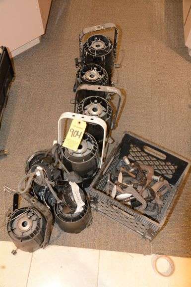 (4) ETC Source Four parts units, (1) crate of pipe clamps - Joseph Finn ...