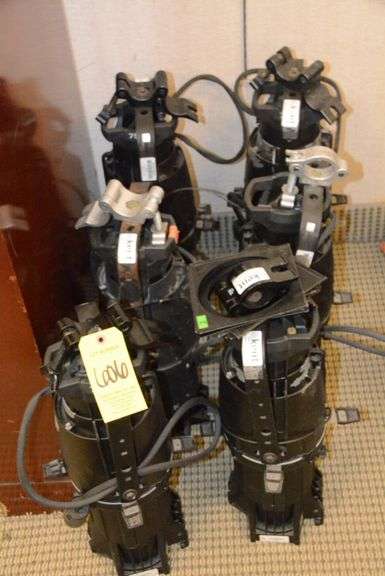 (6) ETC Source Four leko w/ 26º lenses, half-couplers, safety cables ...