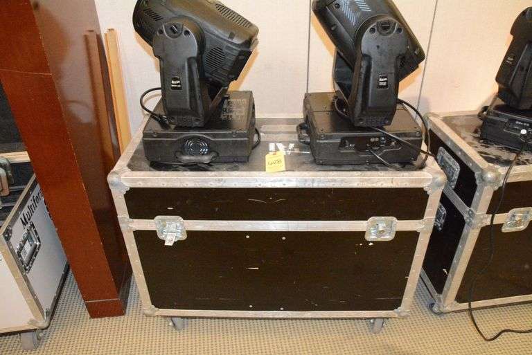 (2) Elation Design Spot LED fixtures w/ case - Joseph Finn Co., Inc.