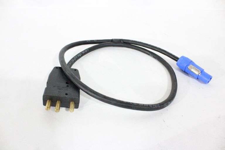 3' - 15A 250V/20A 125V Stage Pin (Male) to powerCON Connector Cable ...