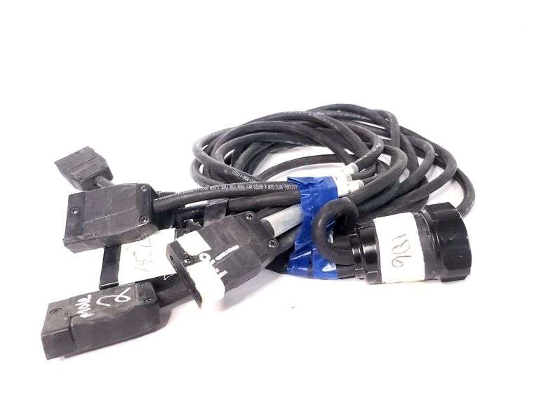 6' - Splitter Cable w/ (1) Socapex 19-Pin Male to (6) Female Stage Pin ...