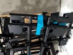 (8) Height Adjustable Wheeled TV Mount Stands w/ (10) Mounting Rack ...