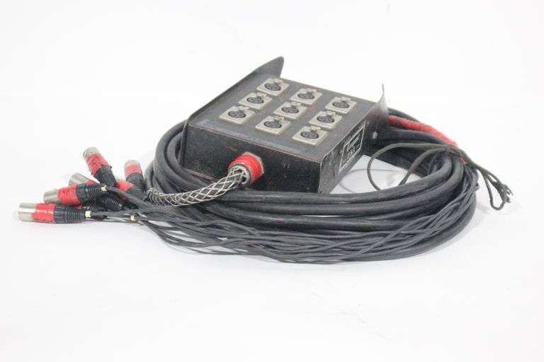 Conquest USA 9-Channel Stage Box w/ 40' 8-Way XLR Snake Cable - Joseph ...