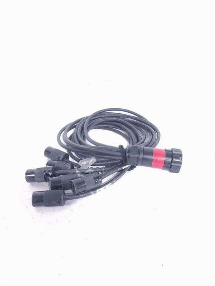 5' 300V 12AWG Cable - 19-Pin Male Socapex Connector to (6) Fan Out ...