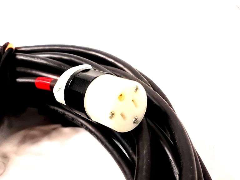 65' Total - (2) 25' - (1) 15' 300V Power Cables w/ Edison Male to ...