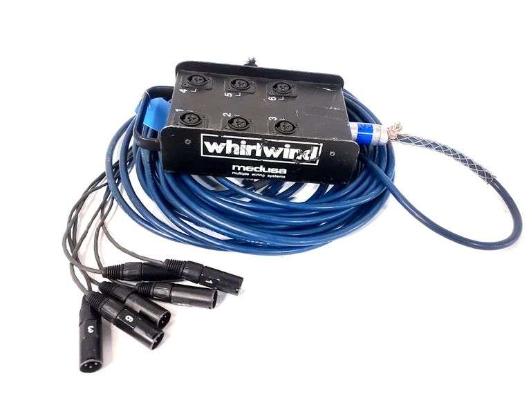 50' Whirlwind Medusa 6-Channel 3-Pin XLR Input Stagebox w/ Fanout (6) 3 ...