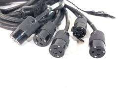 5' 300V 12AWG Cable - 19-Pin Male Socapex Connector to (6) Fan Out ...