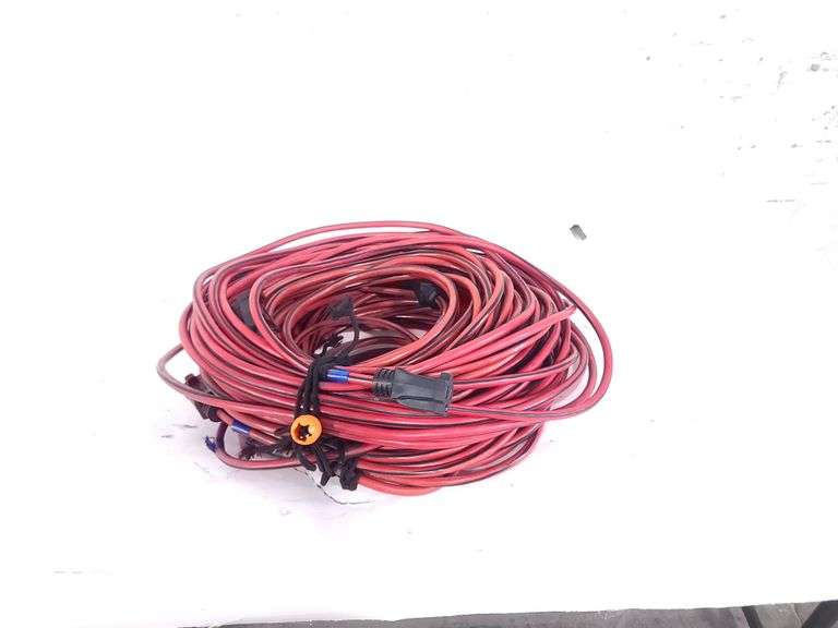 200' Total - (4) 50' 300V Power Cable w/ Edison Male to Female Power ...