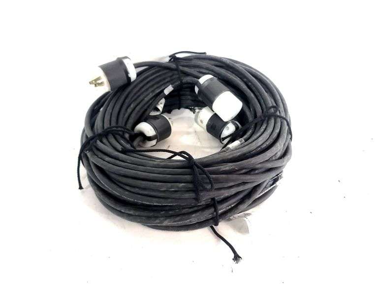 140' Total - (2) 70' 600V Power Cables w/ L4-20R to L4-20P Connectors ...
