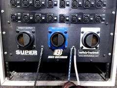 Whirlwind Patch Panel in Wheeled Rack Case w/ (56) 3-Pin Female XLR ...