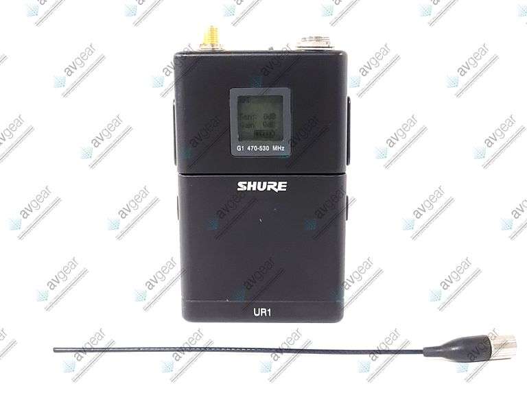 Shure UR1 Wireless Body-Pack Transmitter (G1: 470 - 530 MHz) w/ Antenna ...