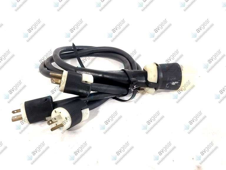 3' - 3-Way Splitter Cable w/ (1) L21-30R 30A 120/208V to (3) HBL5266C ...