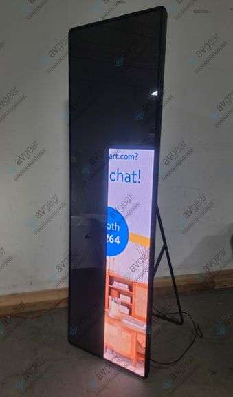 (2) HUAHAI iMira LED Wall Posters w/ (2) Soft Carry Cases in Wheeled ...