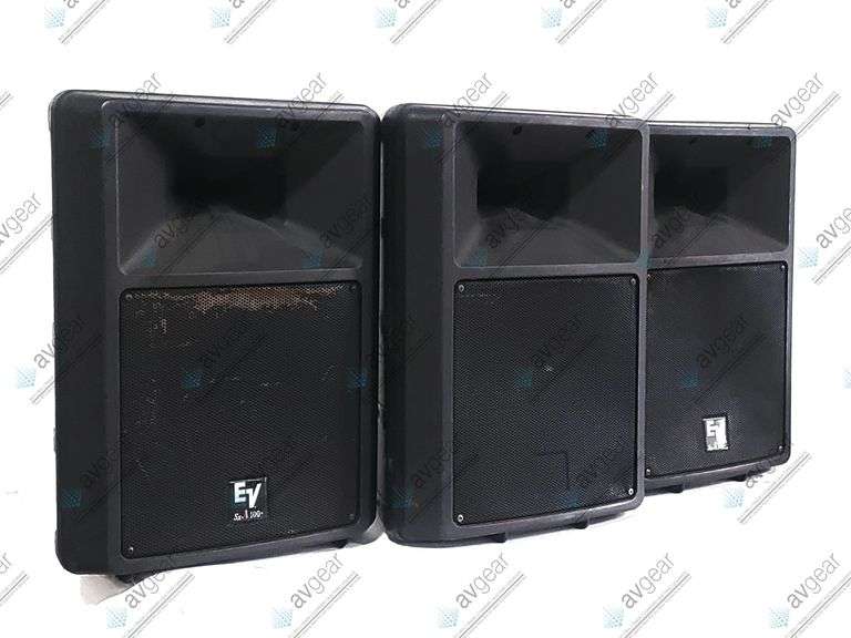 (3) Electro Voice SxA100+ 2-Way Powered Loud Speakers (NEEDS REPAIRS ...