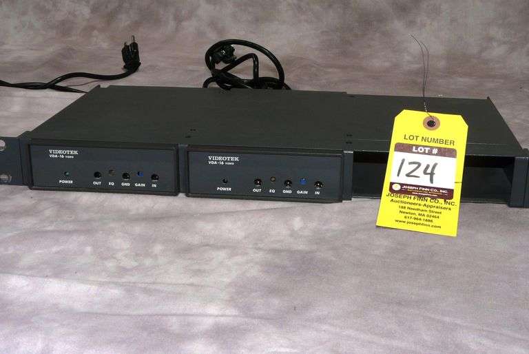 Lot (2) Videotek VDA-16 VDAs in Rack Frame - Joseph Finn Co., Inc.