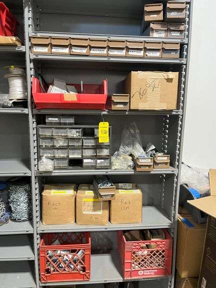 SHELVING UNIT WITH PARTS RACK CLIPS - Joseph Finn Co., Inc.
