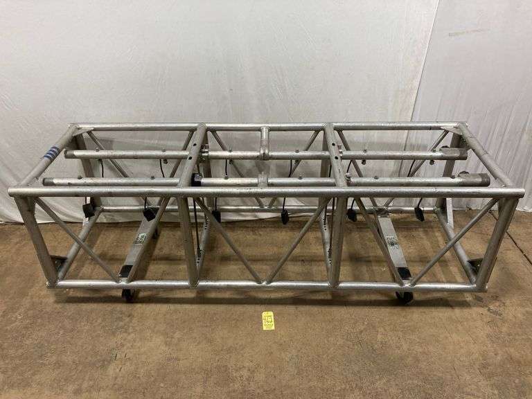 (2) TOMCAT TRUSS DROP FRAME 30" X 26" SILVER 8 FOOT W/ STAGE PIN SOCA ...