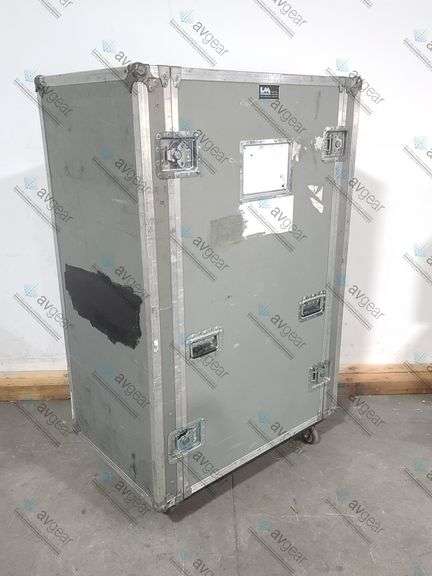 LM Engineering 28RU Dual Sided Rolling Rack Case w/ Built-In Door Table ...