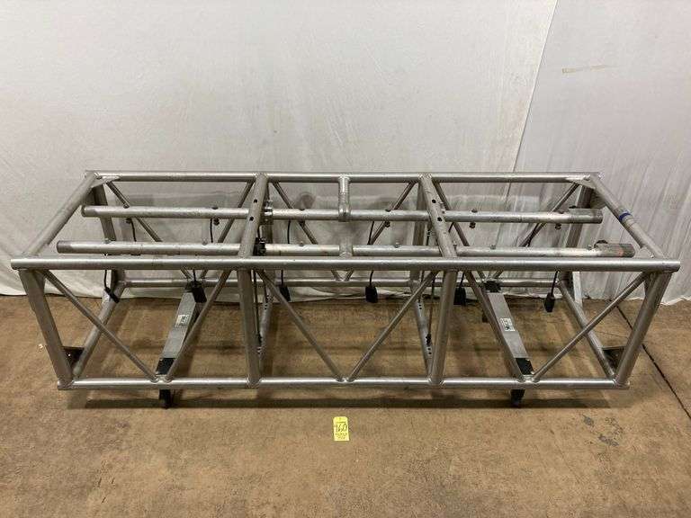 (2) TOMCAT TRUSS DROP FRAME 30" X 26" SILVER 8 FOOT W/ STAGE PIN SOCA ...