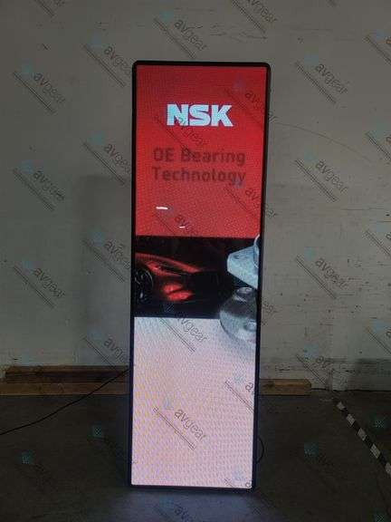 (2) HUAHAI iMira LED Wall Posters w/ (2) Soft Carry Cases in Wheeled ...