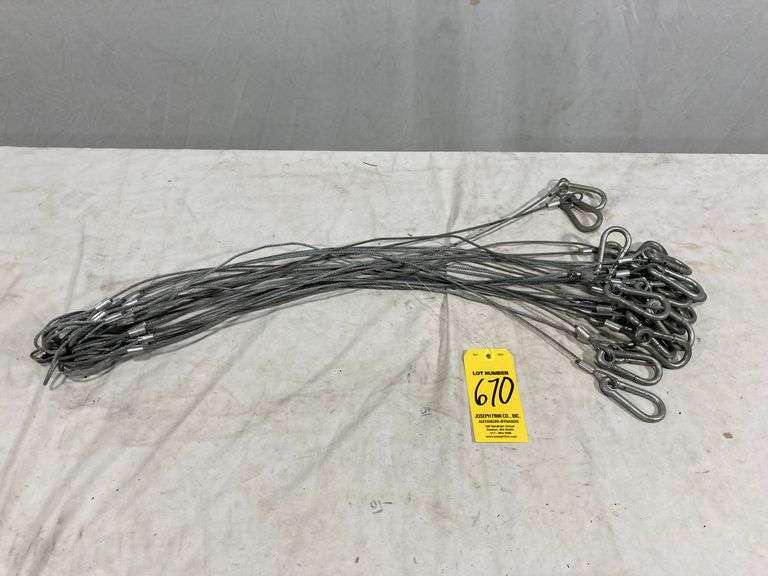 LOT OF (25) STEEL SAFETY CABLE WITH CLIP - Joseph Finn Co., Inc.