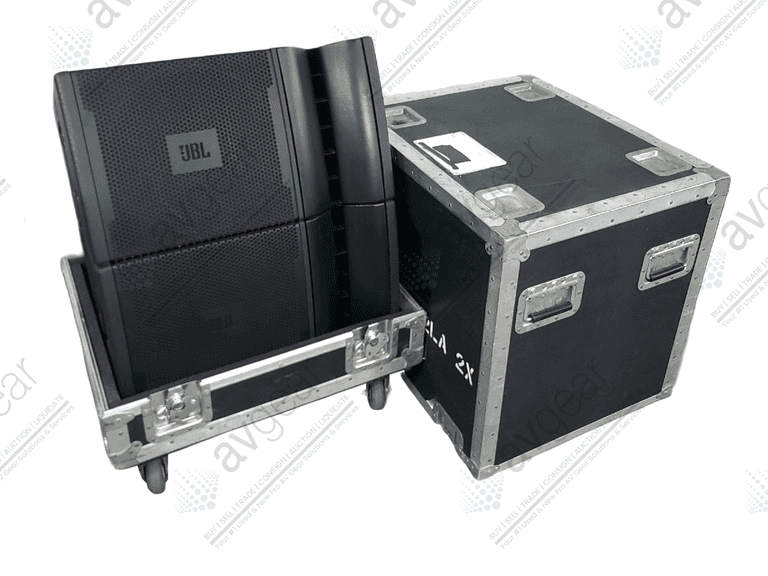 (2) JBL VRX932LA-1 12" 2-Way Passive Line Array Loudspeakers in Wheeled ...