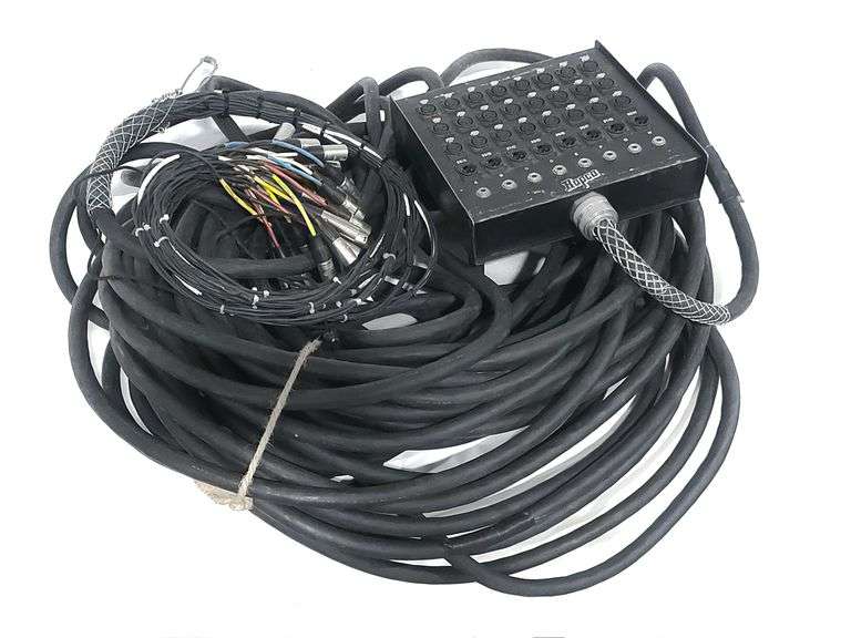 RapcoHorizon 24x8-R Stage Box w/ (8) TRS Inputs & 200' Snake Cable ...